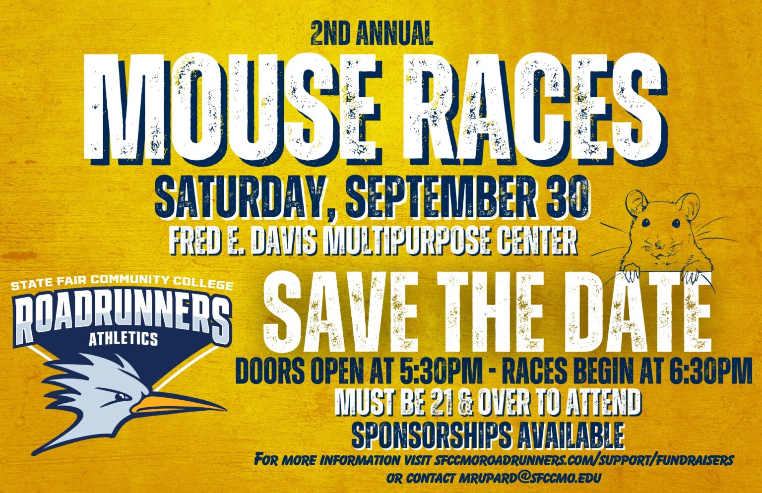 SFCC Athletics to host second annual Mouse Races - State Fair Community College