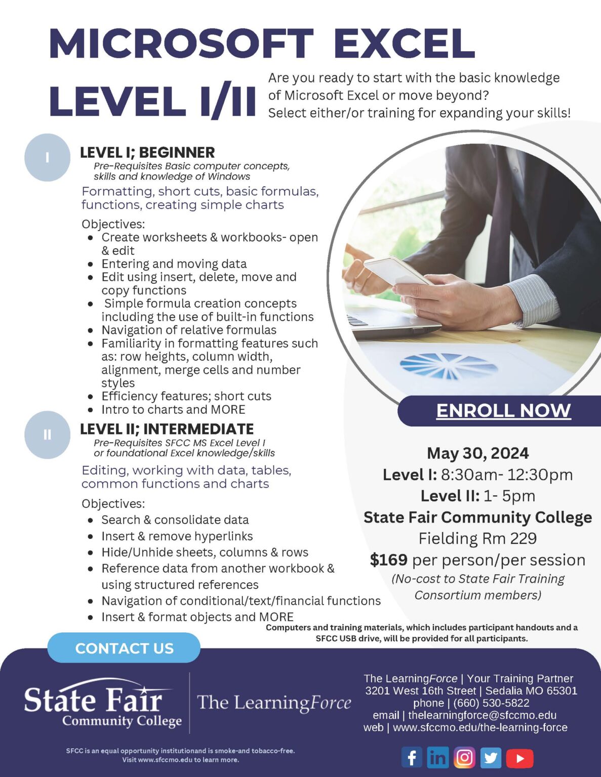 SFCC to offer Microsoft Excel Level I and II training - State Fair ...